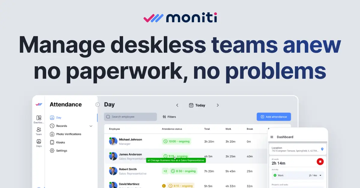 Moniti | Manage deskless teams anew